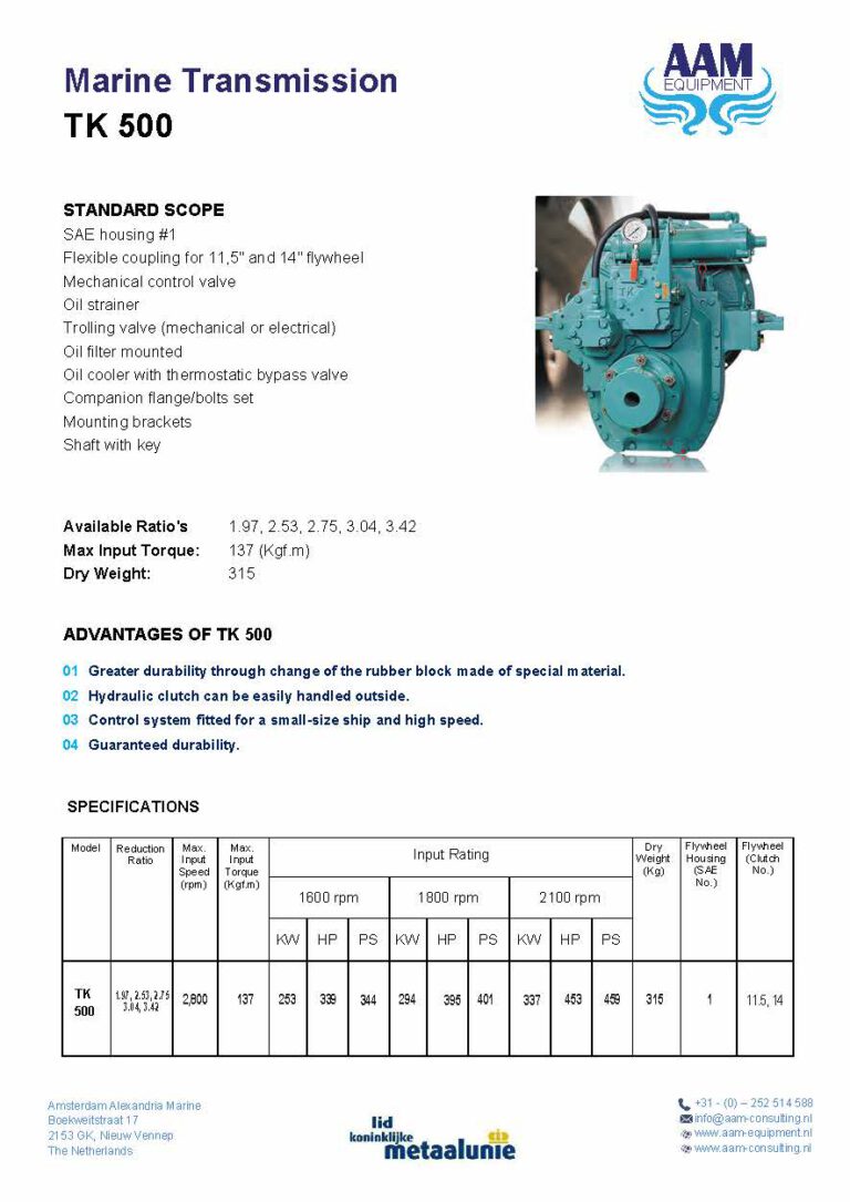 AAM Equipment | 247 kW – 411 kW